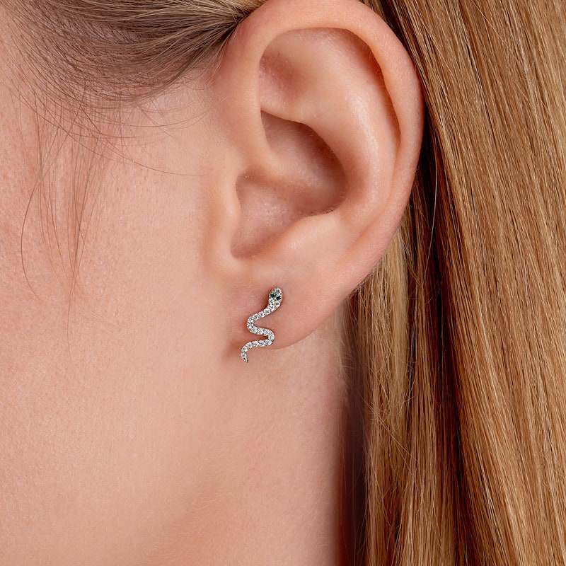 Snake Stud Earrings - Etsy