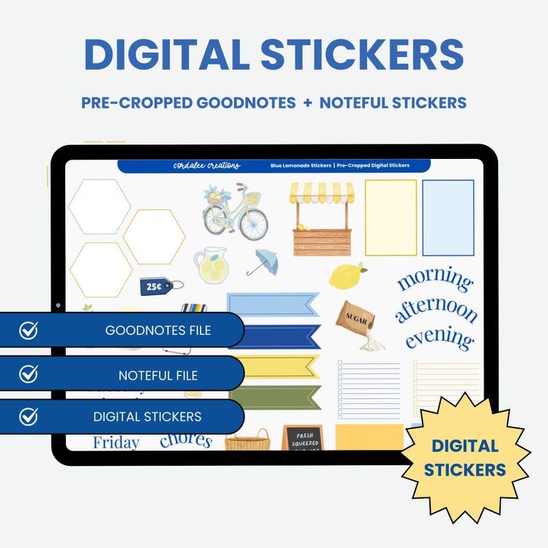 Blue Aesthetic Stickers - Etsy