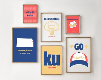 Custom College Digital Print, College Collection Set of 6, College ...