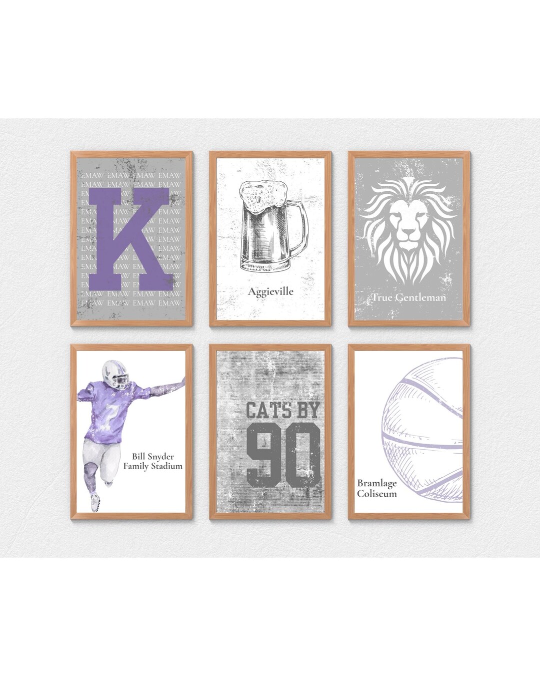 K-STATE ART | Trendy Wall Art | Dorm Room Wall Art | Apartment Wall Art ...