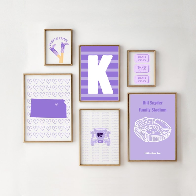K-STATE ART | Trendy Wall Art | Dorm Room Wall Art | Apartment Wall Art ...