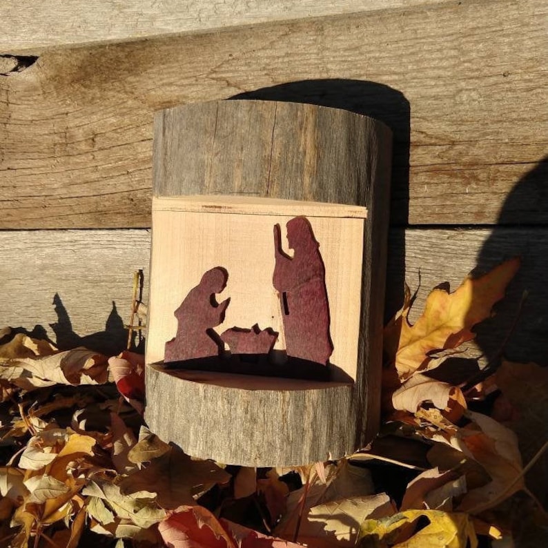 Rustic Wood Nativity Set - Etsy