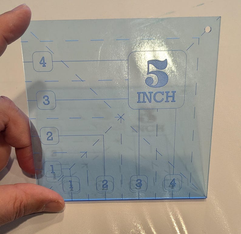 1x1 - 12.5x12.5 Megapack Quilt Block Square Template Sized in Half-inch ...