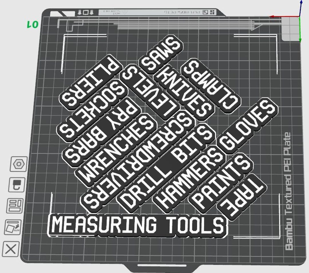 3D Models Tool Box and Garage Tool Labels (digital Item) - Etsy
