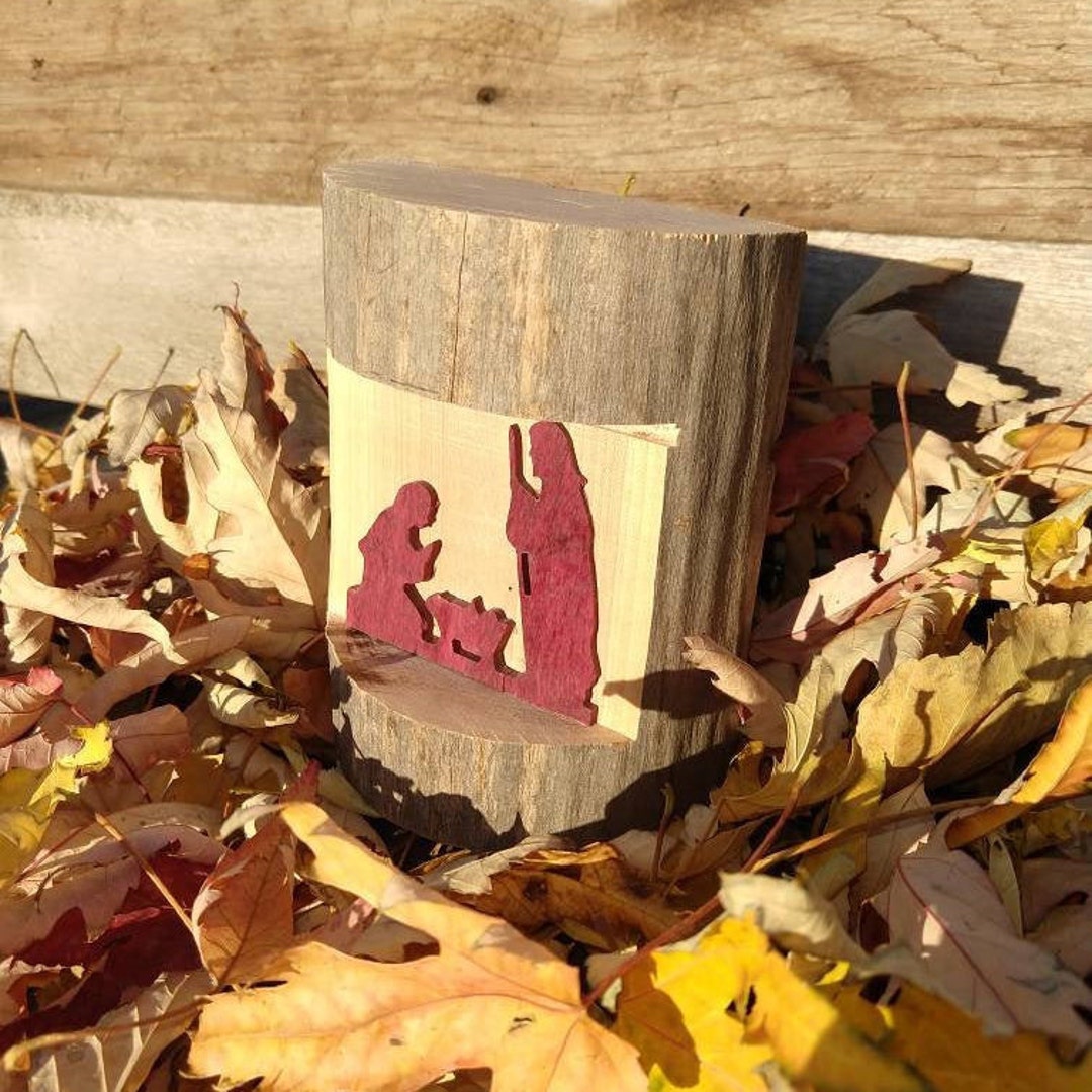 Rustic Wood Nativity Set - Etsy