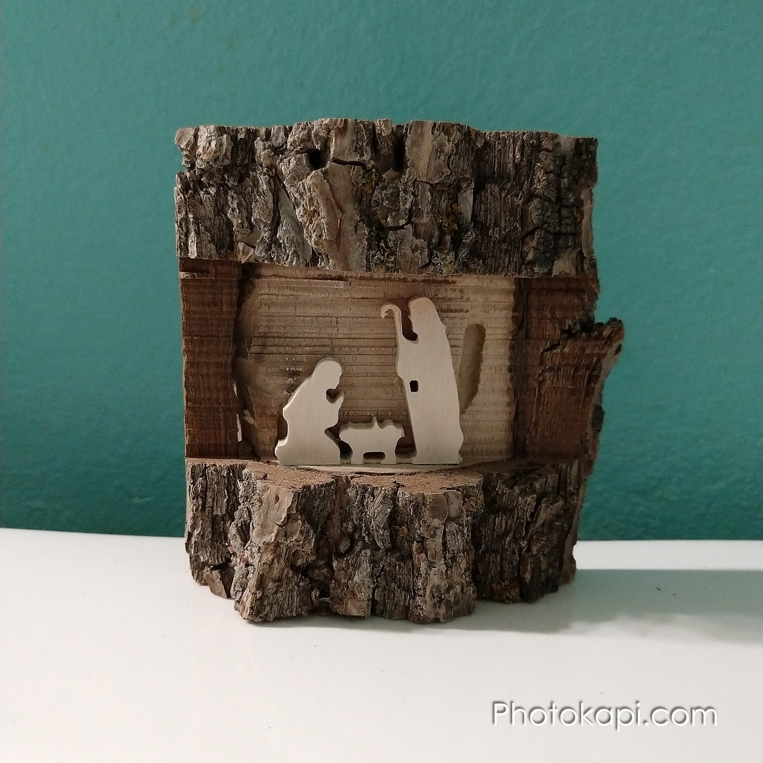 Rustic Wood Nativity Set - Etsy