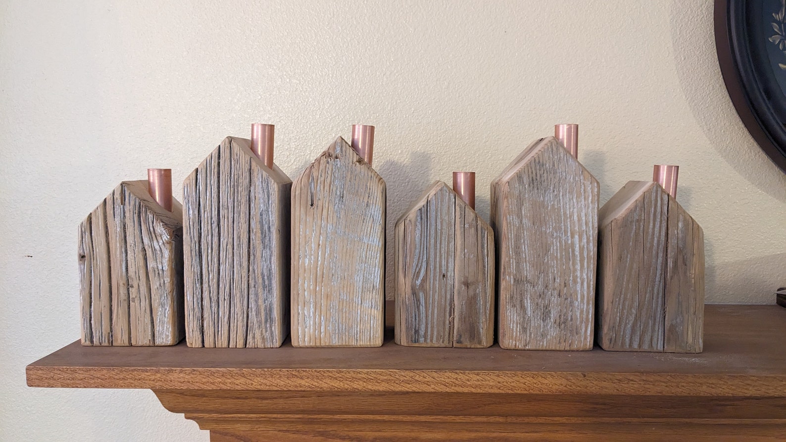 Rustic Decorative Wooden Houses set of 2 - Etsy