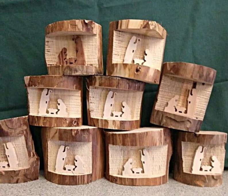 Rustic Wood Nativity Set - Etsy