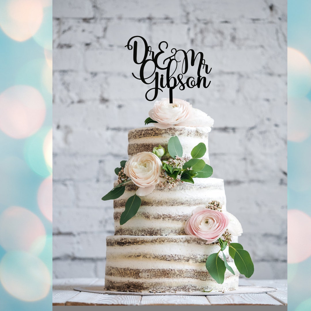 Topper de pastel de acrílico de pastel de boda personalizado / topper ...