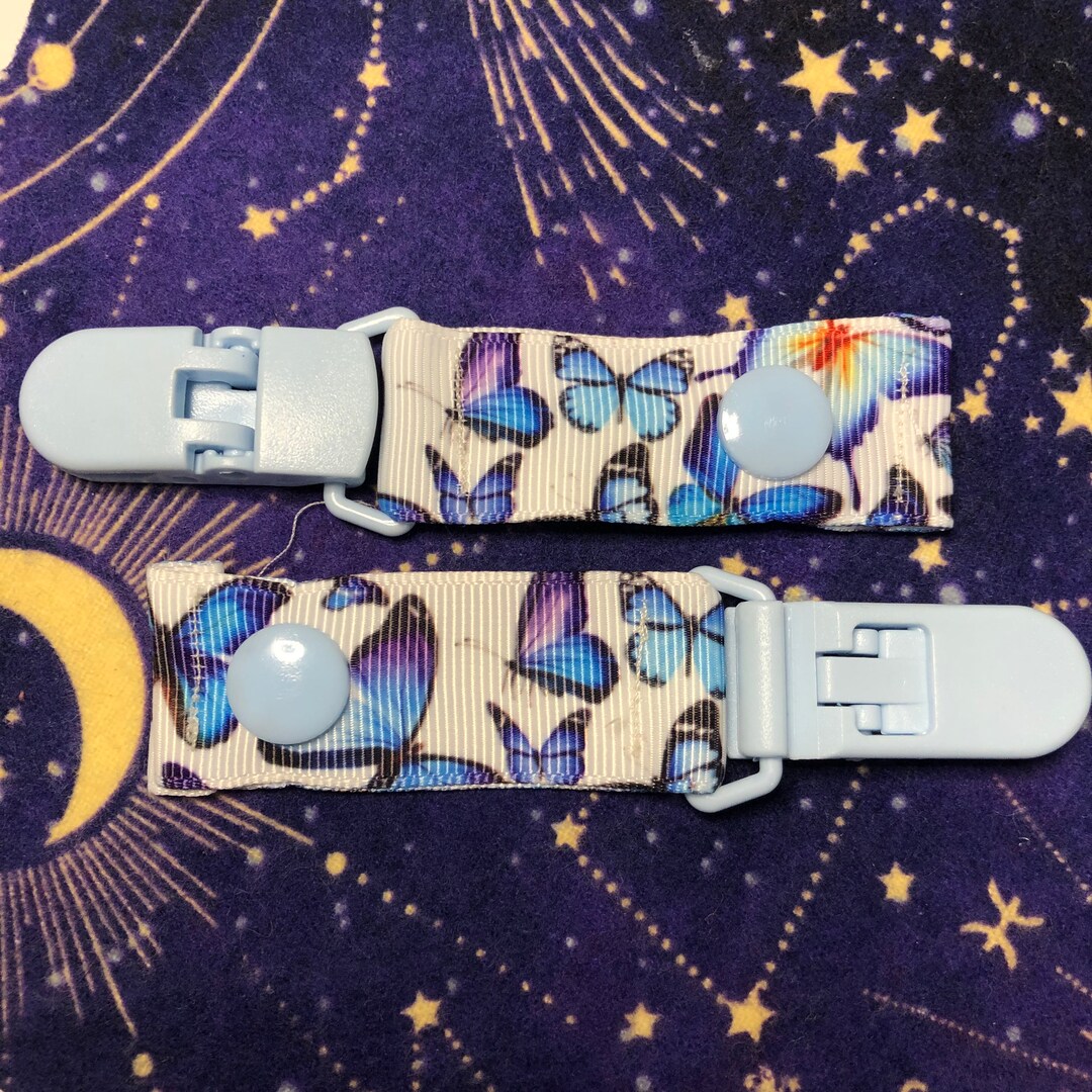 Blue/purple Butterfly Tubie Clip, Medical Tube Clip - Etsy