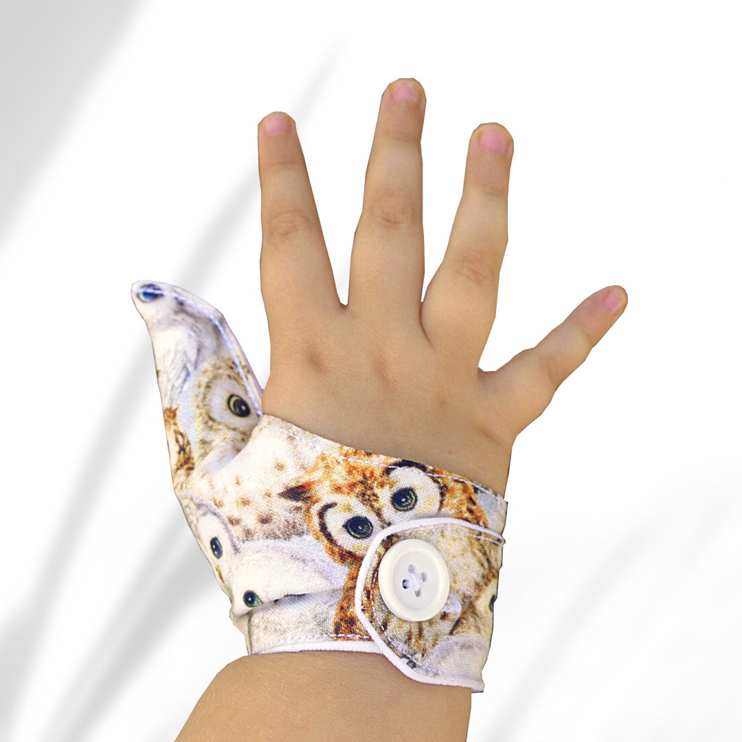 Thumb Guard. Single Thumb Glove. Owl Themed Fabric Thumb Guard. Help ...