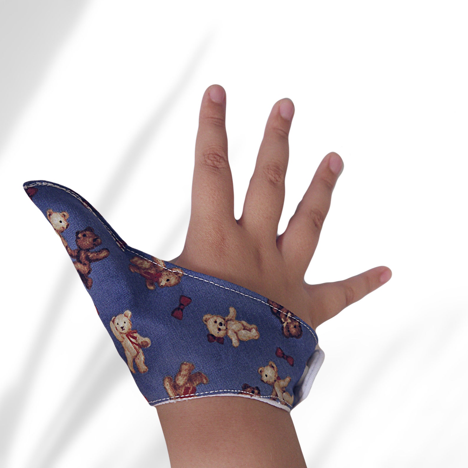 Thumb Guard in a Blue Teddy Bear Themed Fabric to Help - Etsy