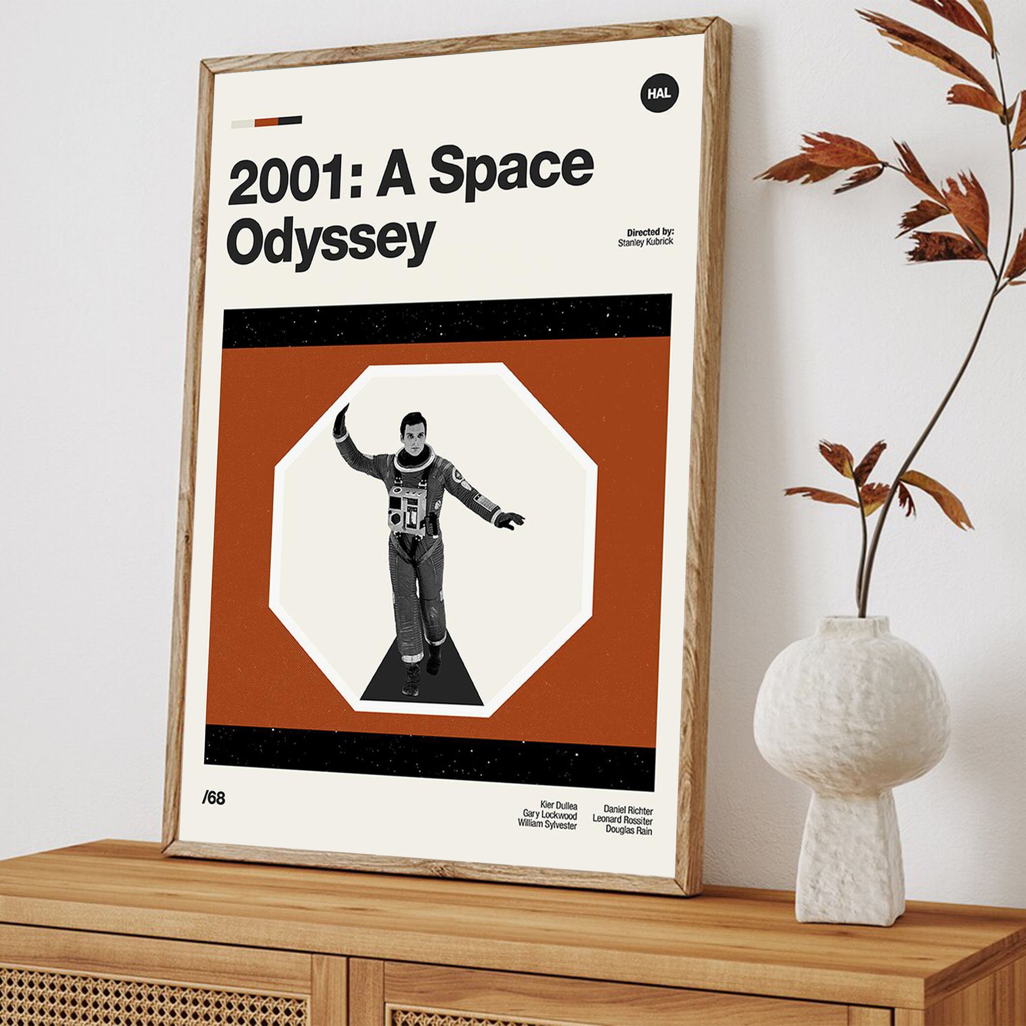 A Space Odyssey Poster, Mid Century Modern Movie Poster, Vintage ...