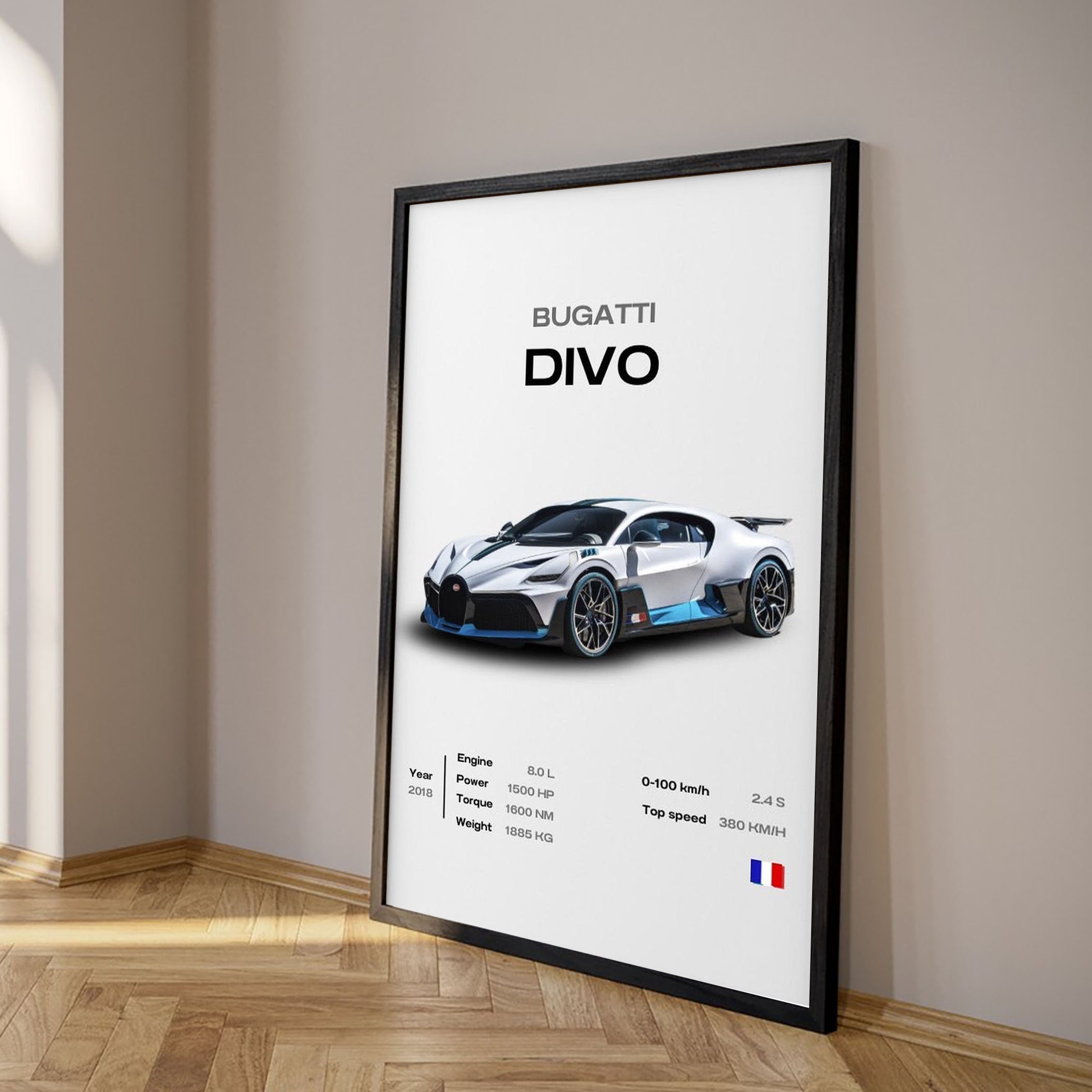 Bugatti Divo Poster Mid Century Modern Car Poster Retro - Etsy