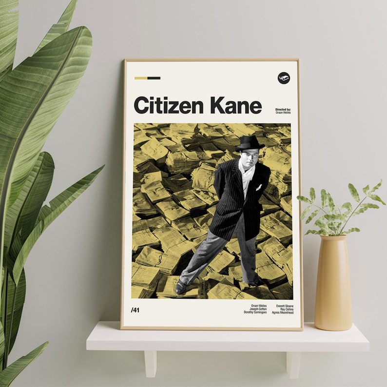 Citizen Kane Poster, Mid Century Modern Movie Poster, Vintage ...