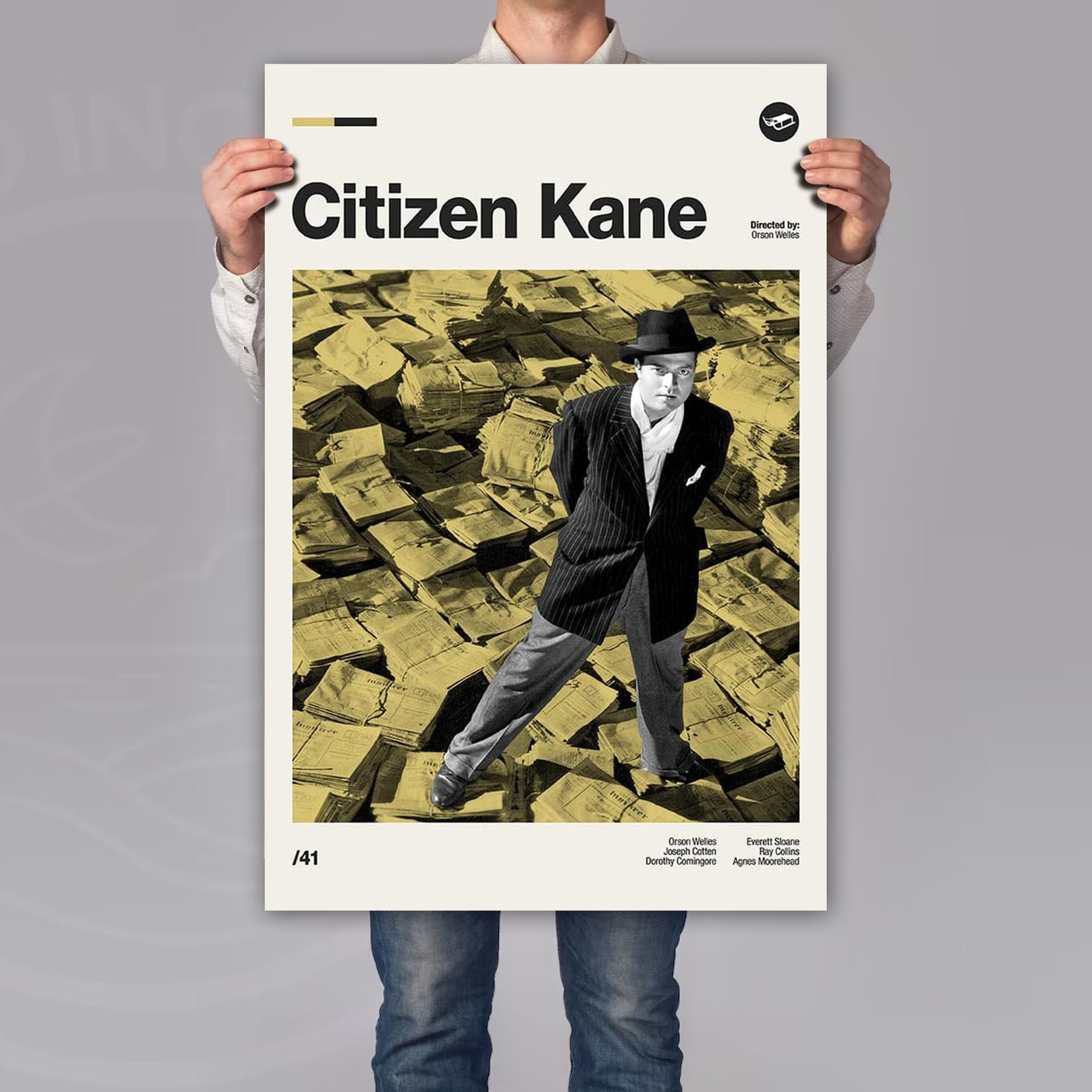 Citizen Kane Poster, Mid Century Modern Movie Poster, Vintage ...