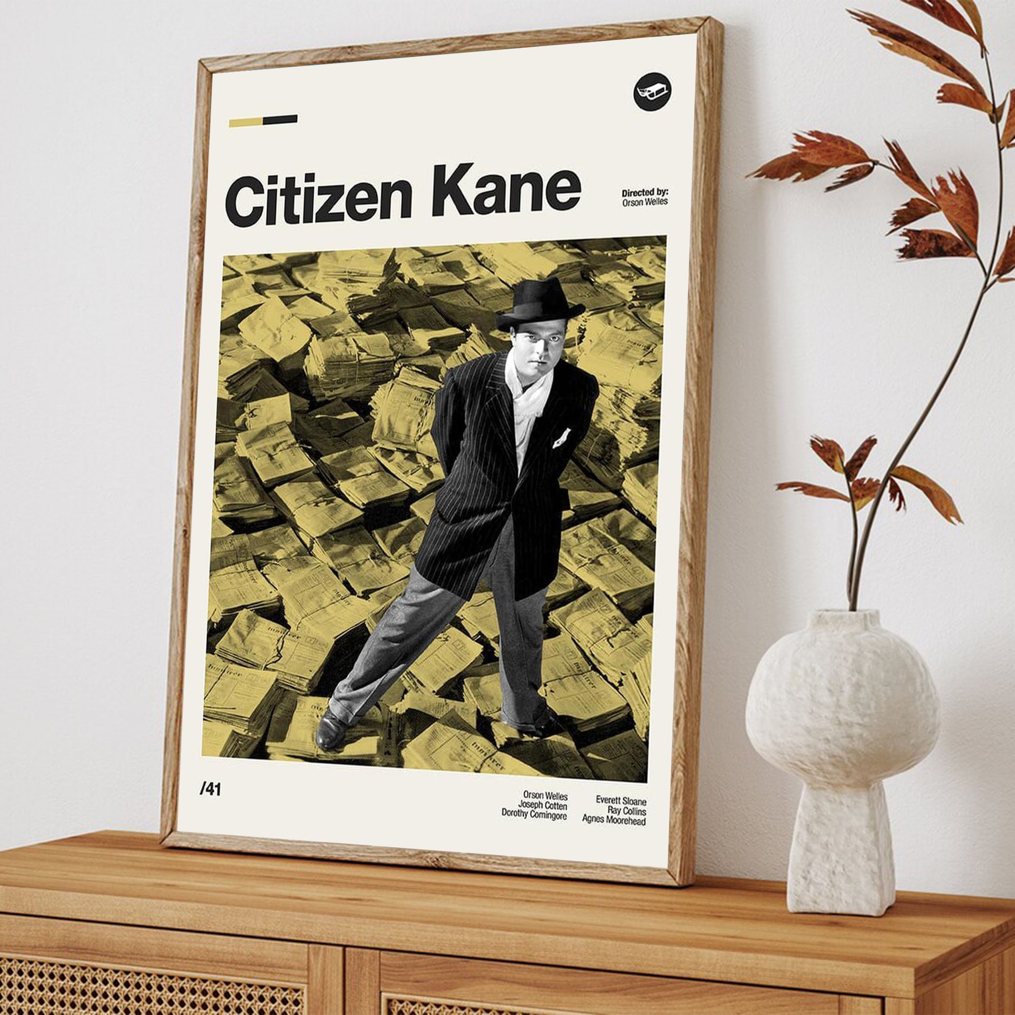 Citizen Kane Poster, Mid Century Modern Movie Poster, Vintage ...
