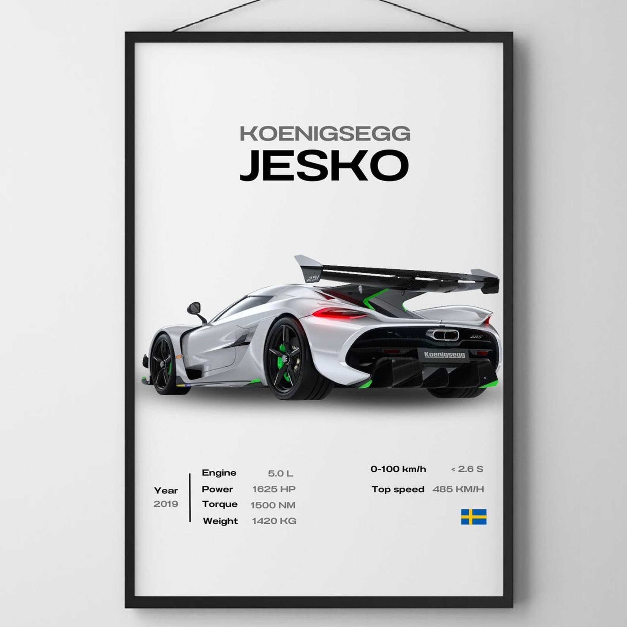 Koenigsegg JESKO Poster Mid Century Modern Car Poster - Etsy UK