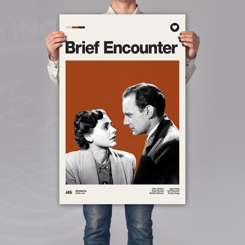 Brief Encounter Poster, Mid Century Modern Movie Poster, Vintage ...