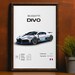 Bugatti Divo Poster Mid Century Modern Car Poster Retro - Etsy