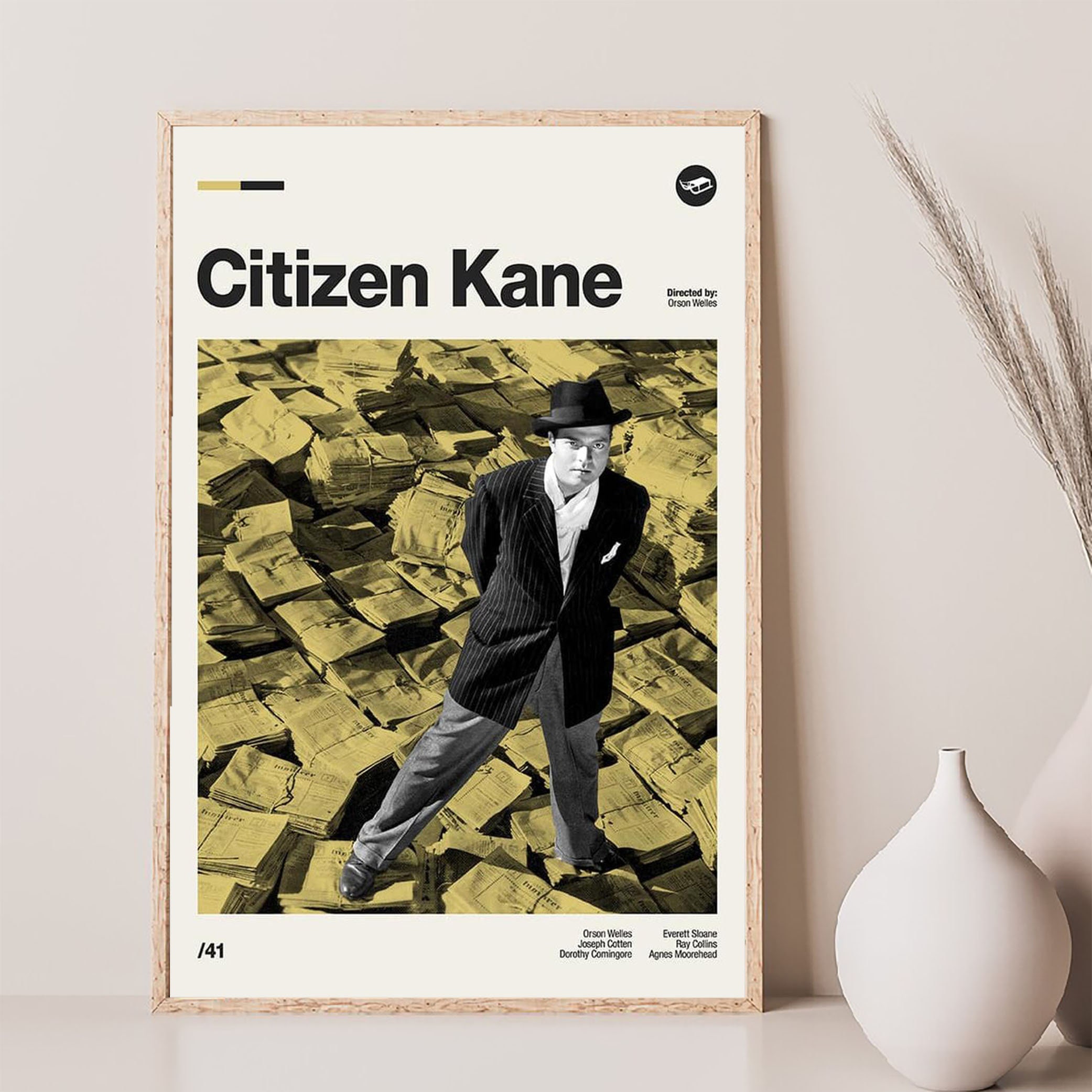 Citizen Kane Poster, Mid Century Modern Movie Poster, Vintage ...