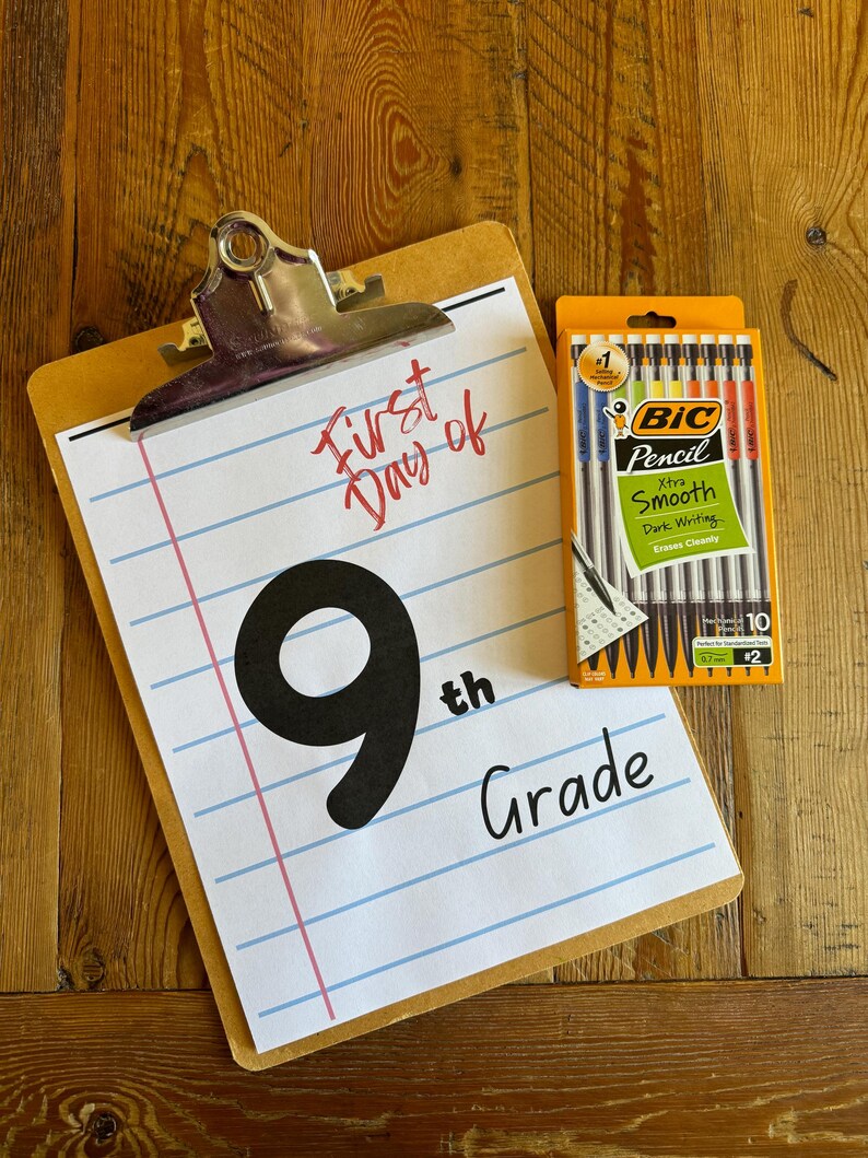First Day of 9th Grade Printable - Etsy