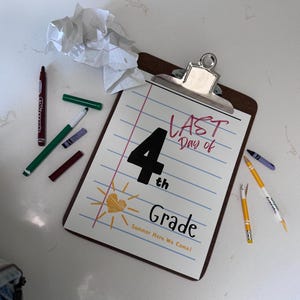 Last Day of 4th Grade Printable - Etsy