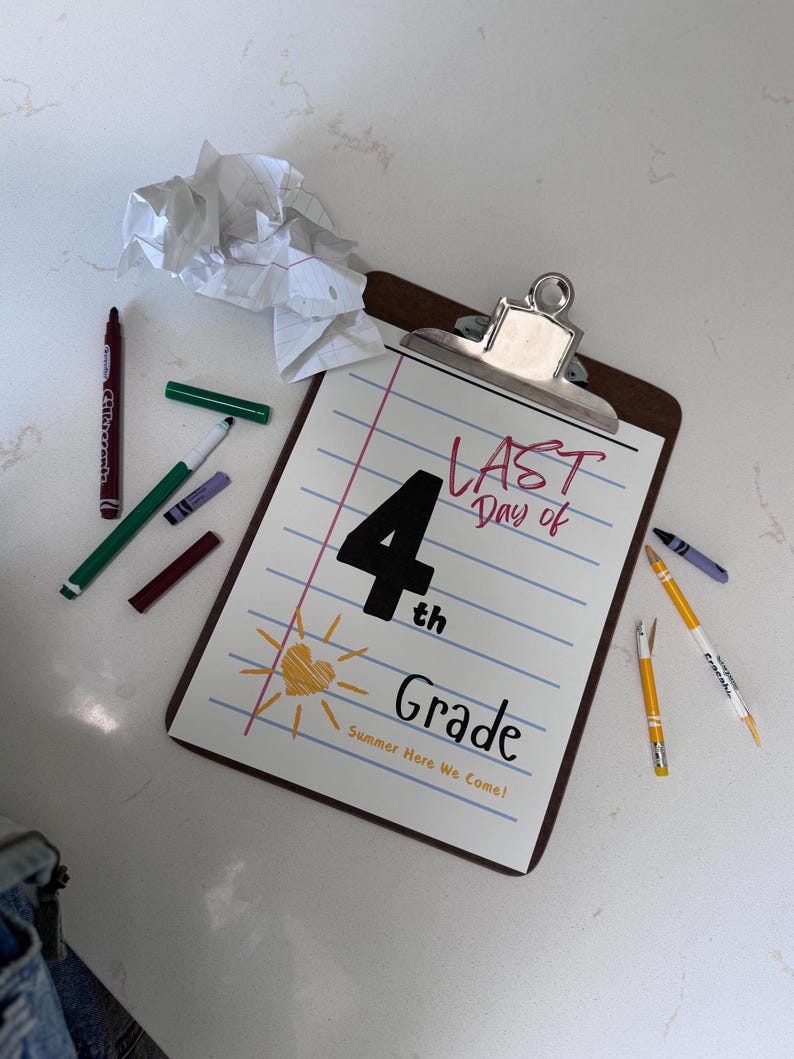 Last Day of 4th Grade Printable - Etsy