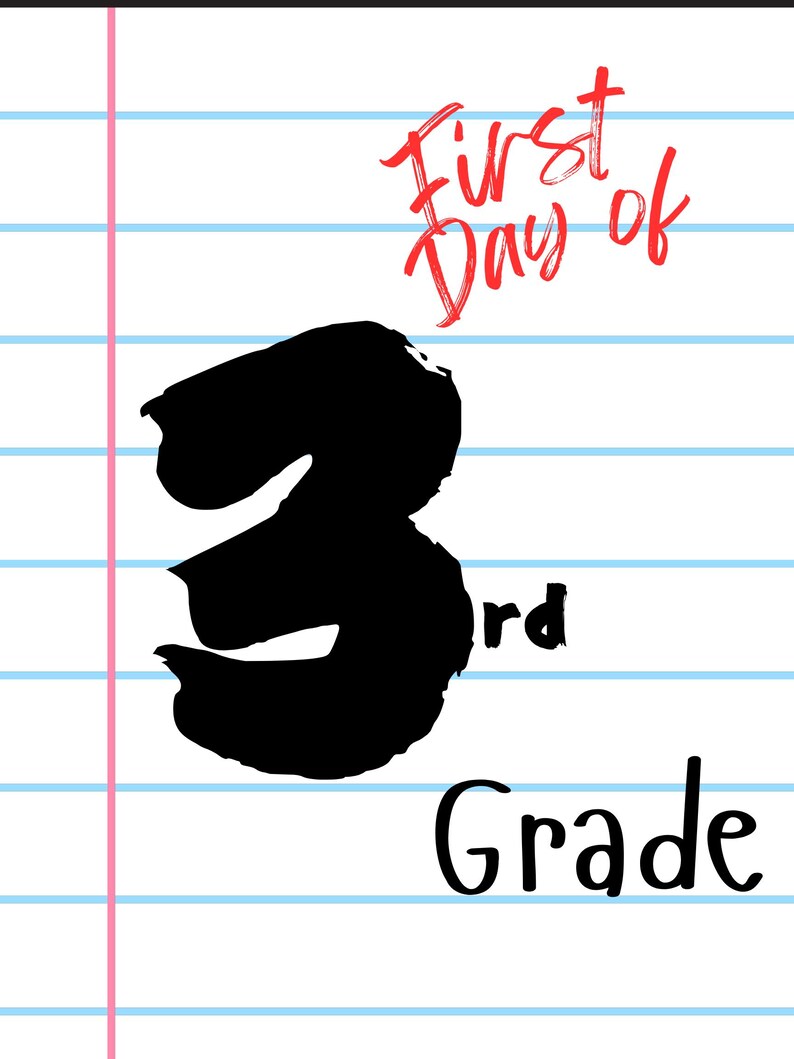First Day of 3rd Grade Printable - Etsy