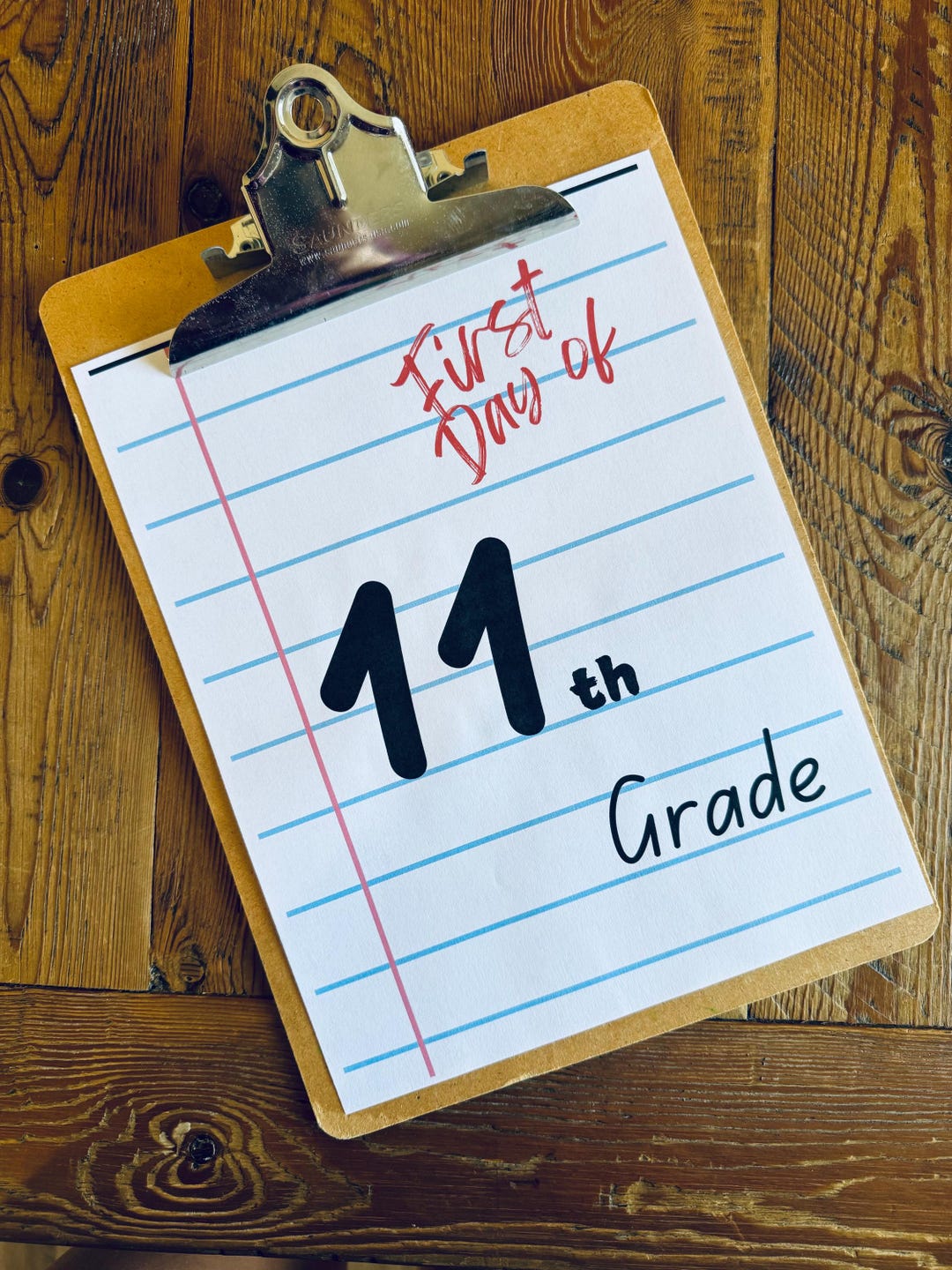 First Day of 11th Grade Printable - Etsy