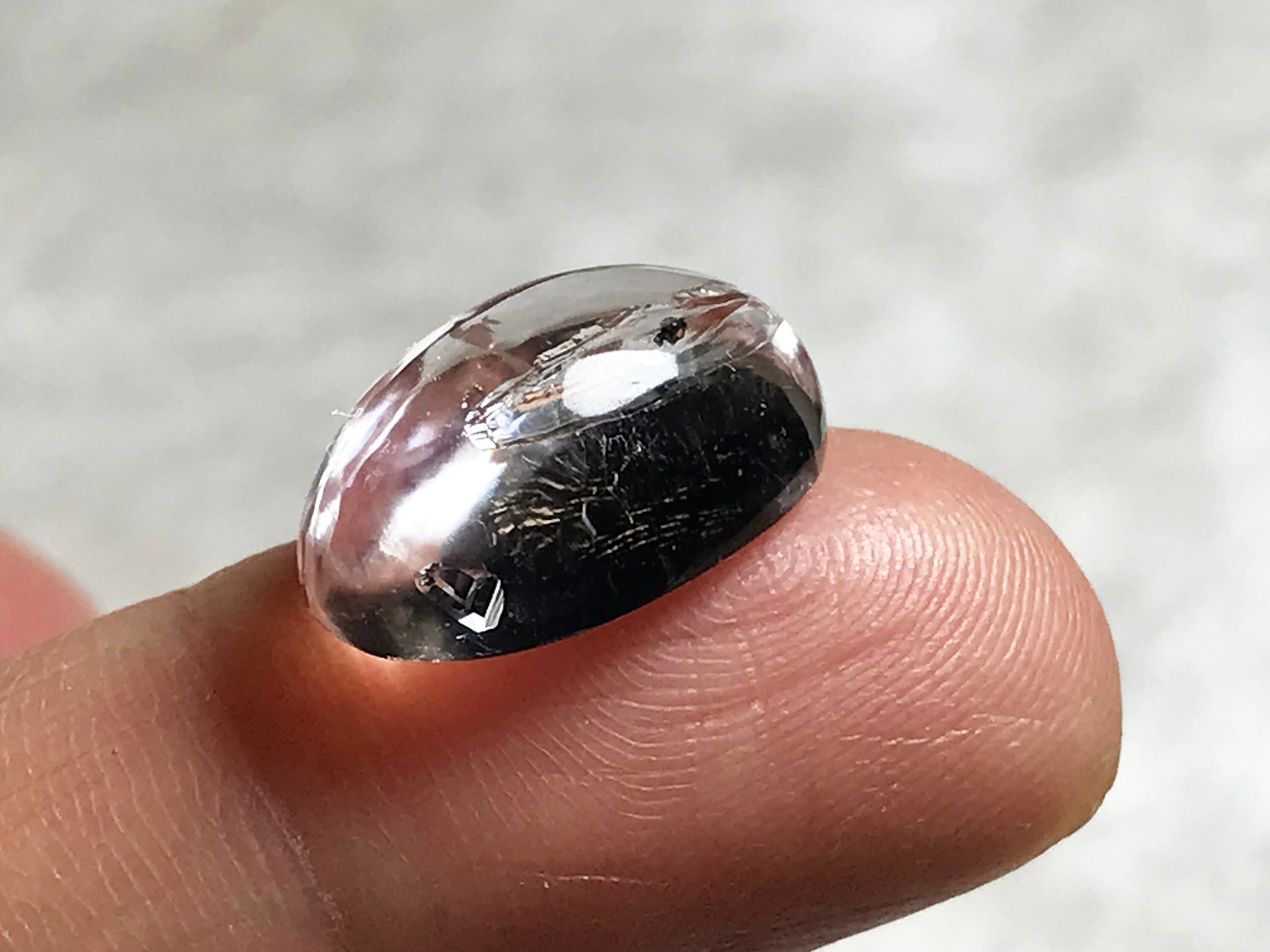 Natural Black Quicksand Moving bubble Enhydro quartz crystal | Etsy