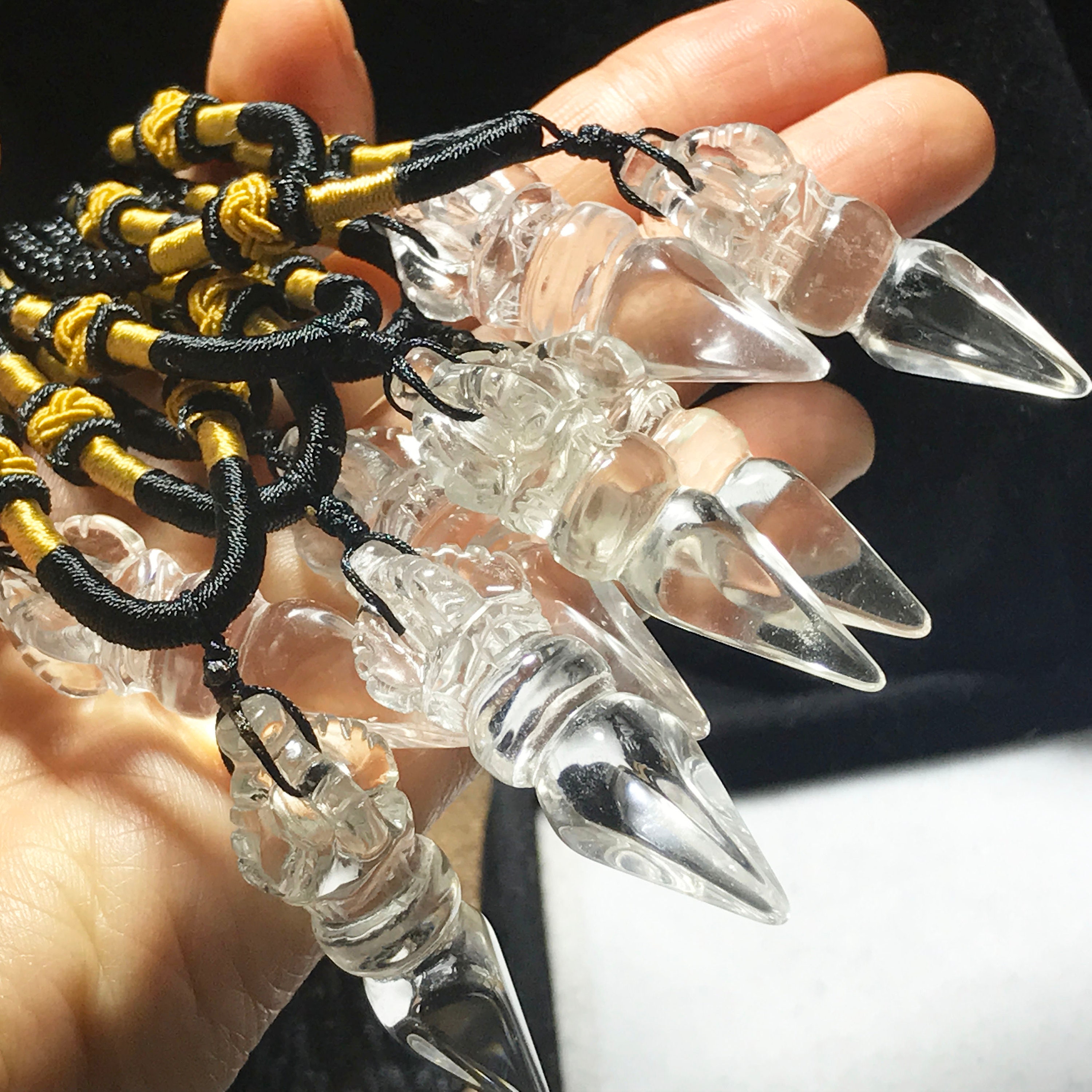 1 Pcs Clear Natural Quartz Crystal Amulet Dorje Phurba Pendant | Etsy