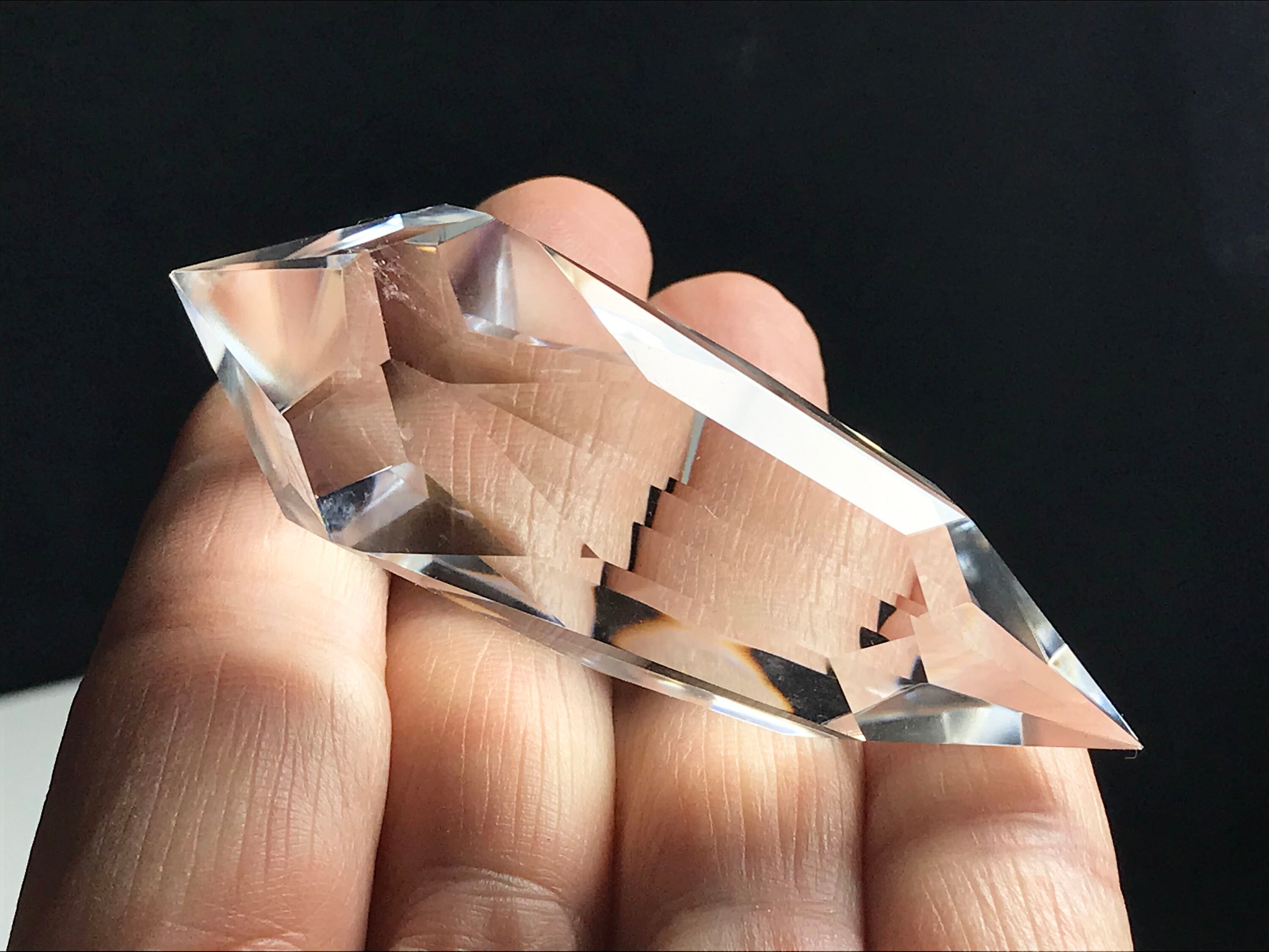 1pcs 18 Sided Vogel Style Clear Natural Quartz Crystal Wand DT Point ...