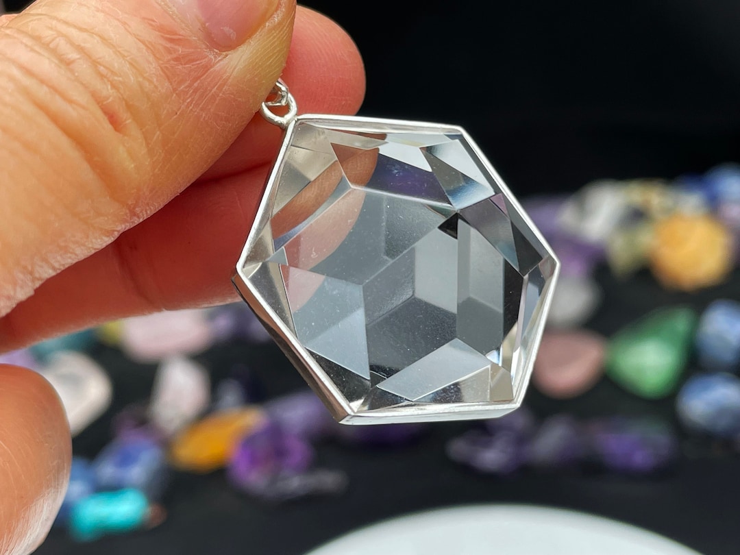 Clear Quartz Crystal Pendant, Star of David ,reiki Healing ,energy ...