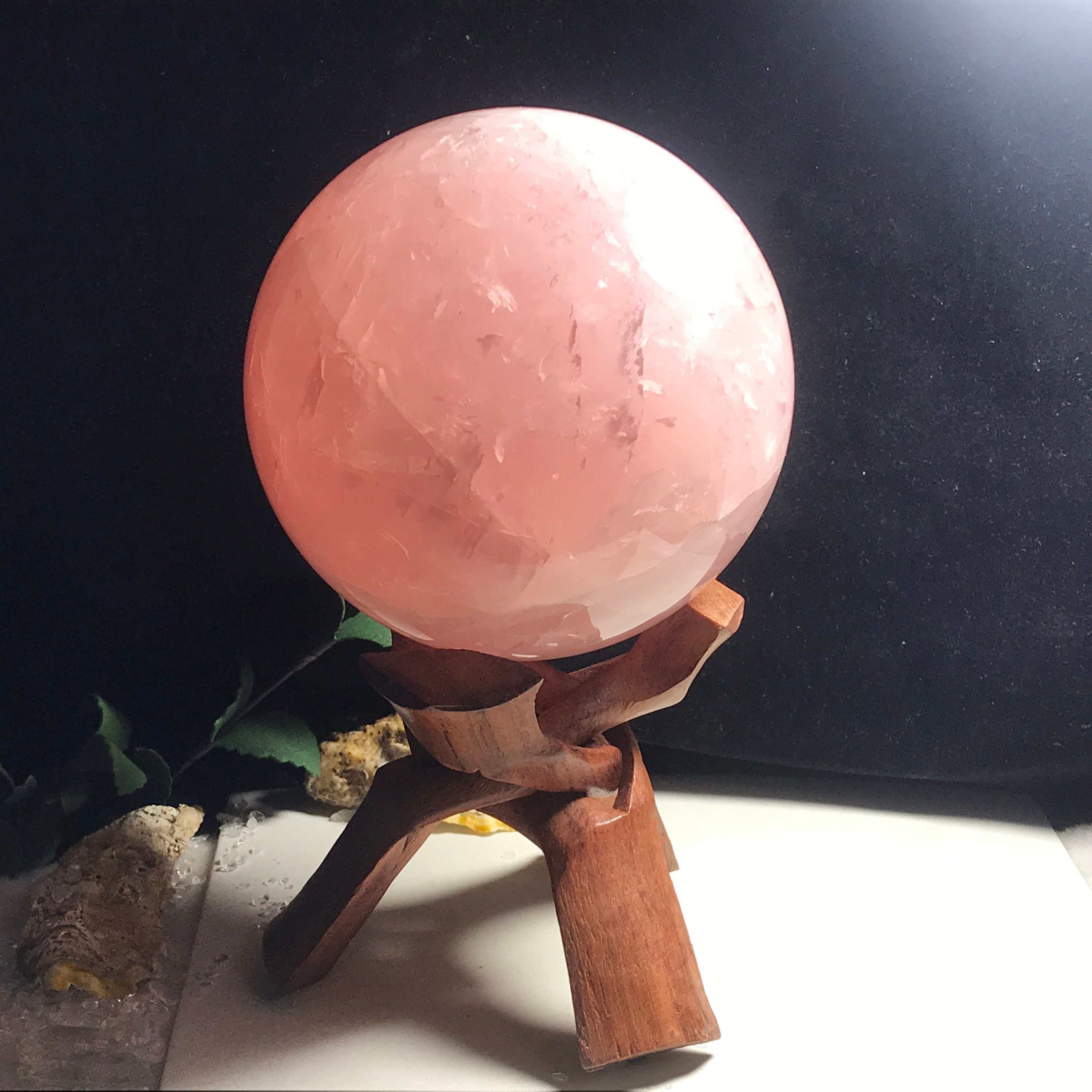 Natural Rose Quartz Sphere housewarming Gift home Decor - Etsy