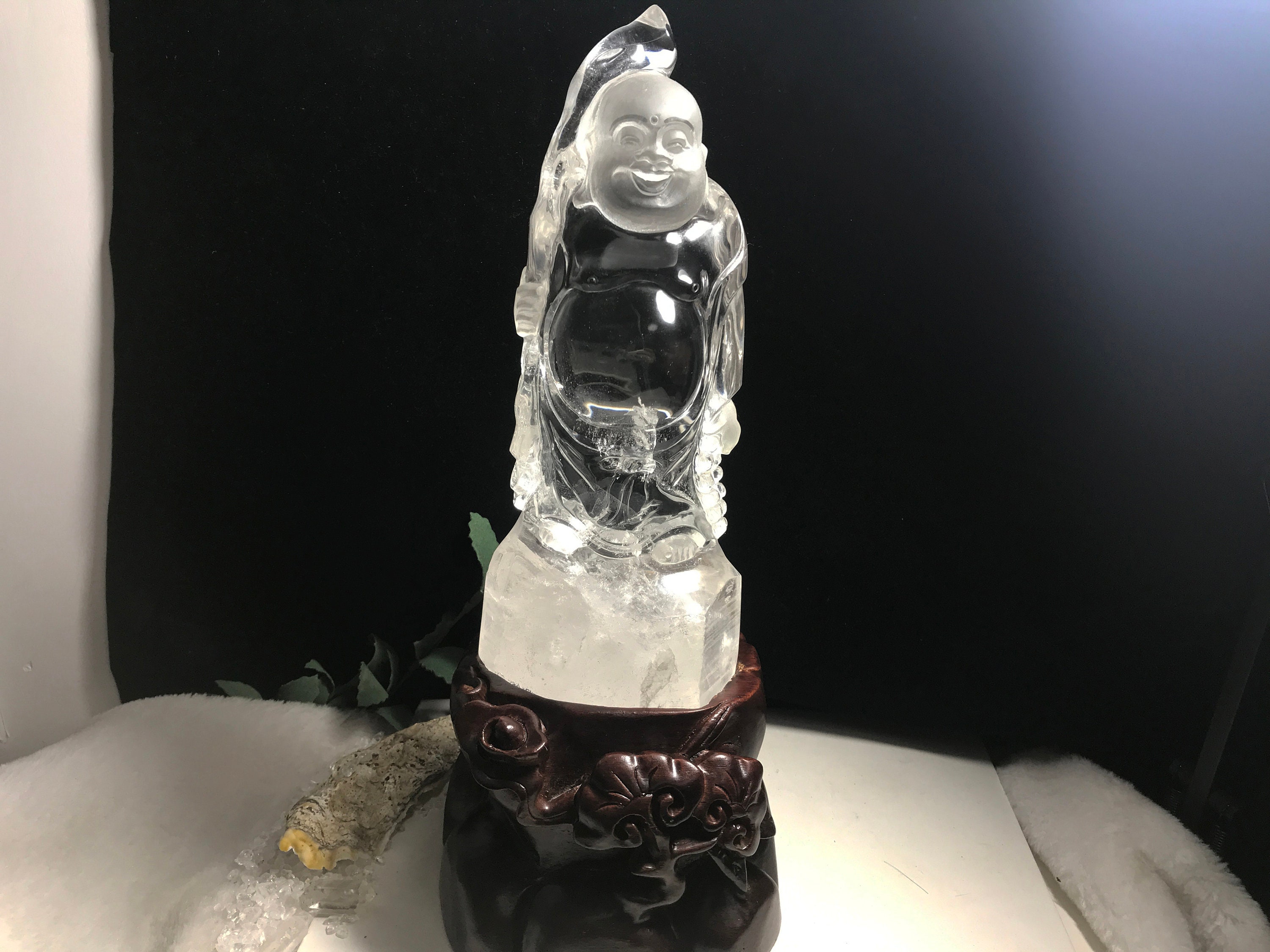 Clear Quartz Crystal carved Buddha Housewarming Gift Home - Etsy