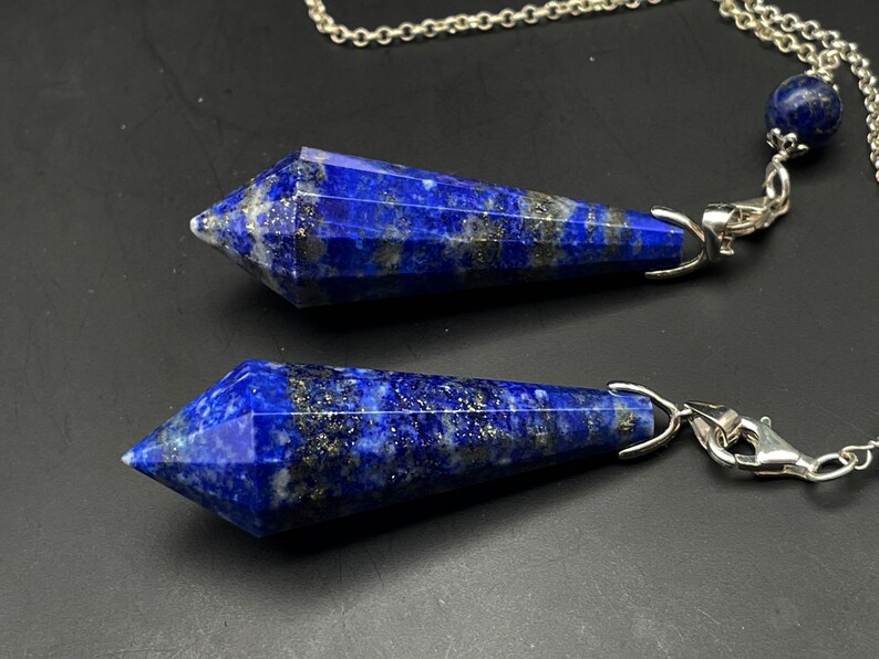 Lapis Lazuli Pendulum,dowsing Tool for Chakra, Sterling Silver Pendant ...