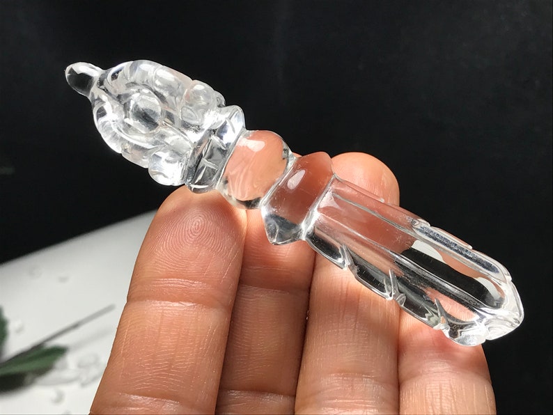 Clear Natural Quartz Crystal Amulet Dorje Sword Reiki Healing - Etsy