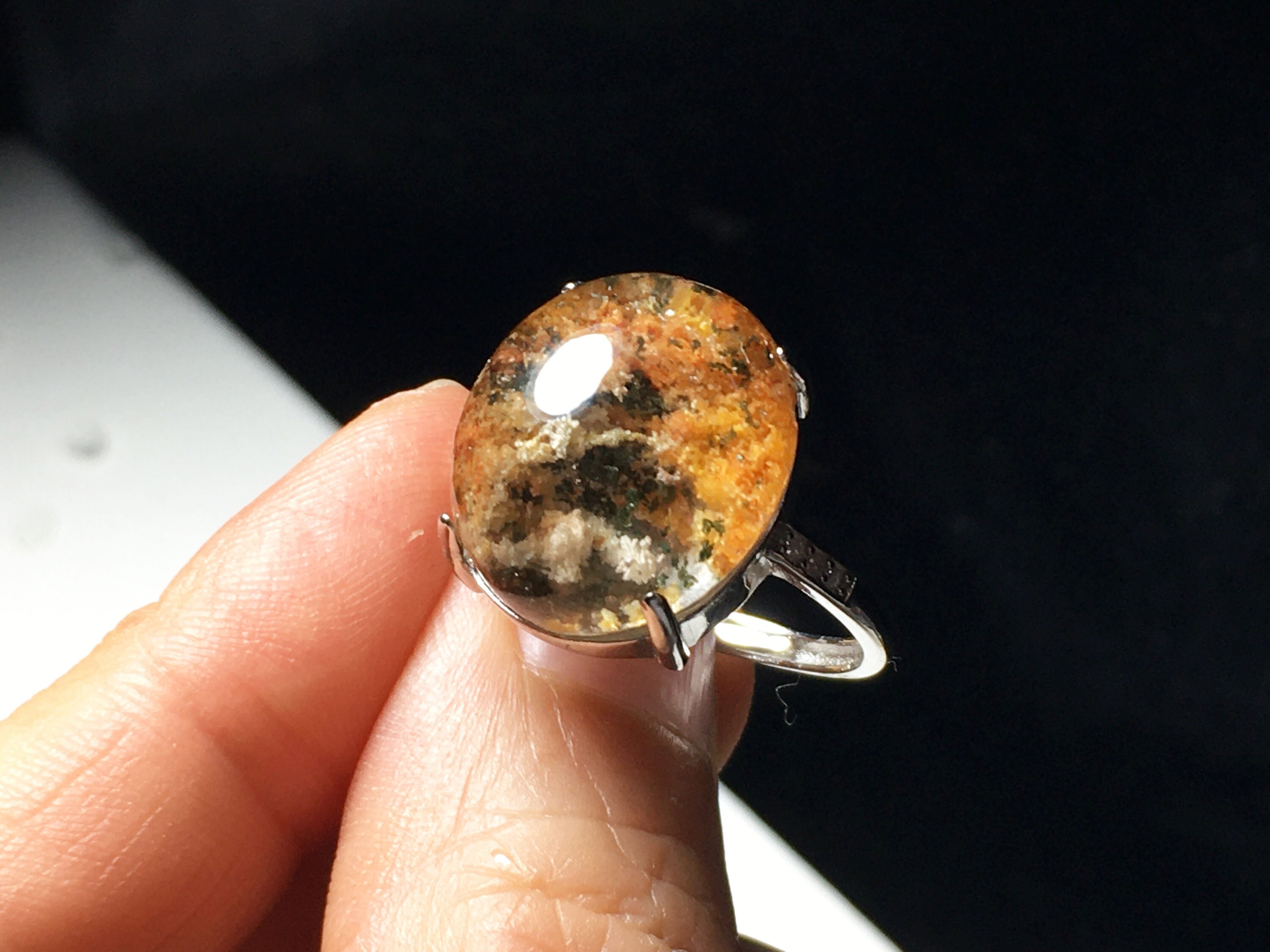 Natural Color Phantom Natural Quartz Crystal Silver 925 | Etsy