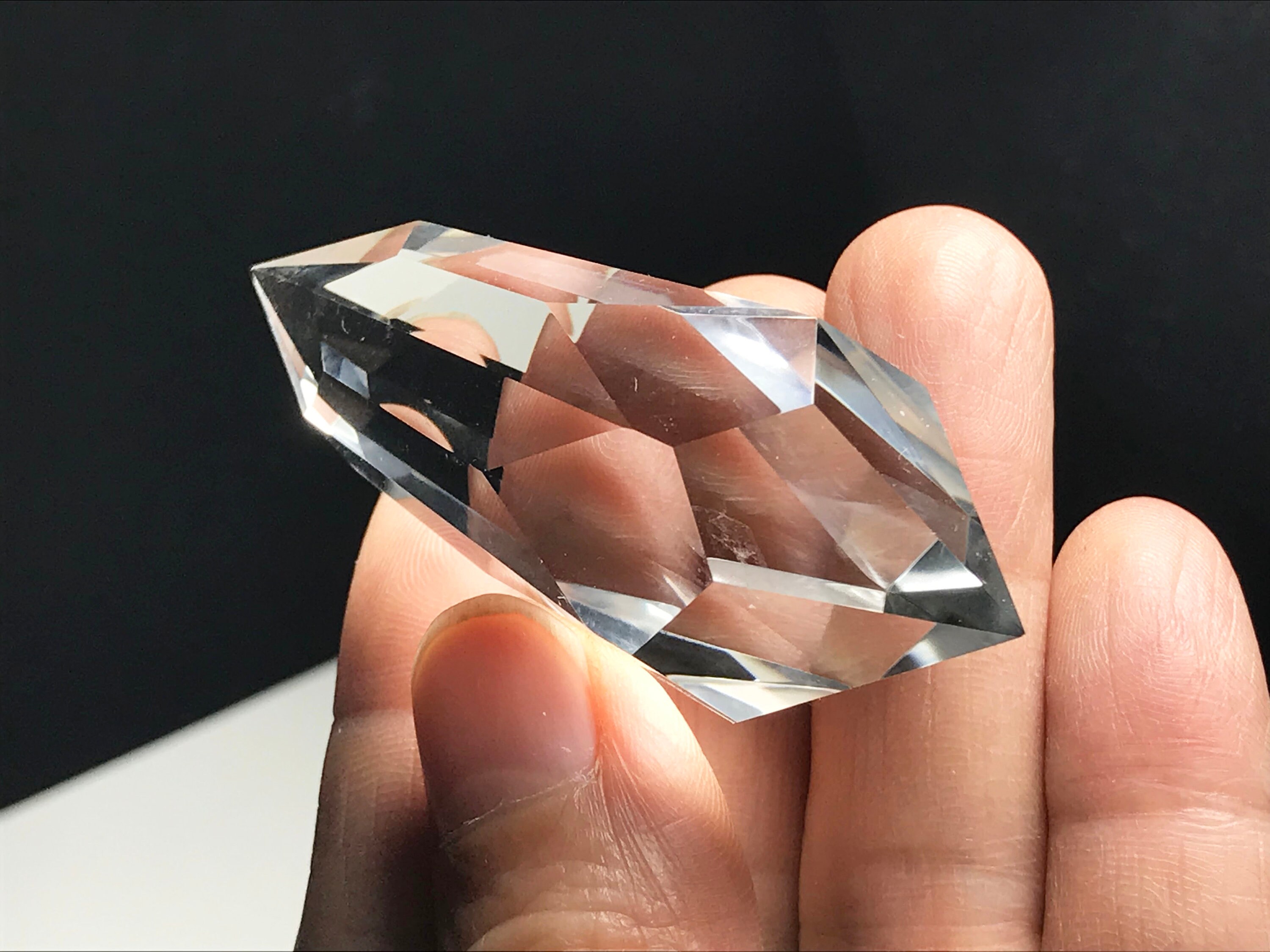 1pcs 18 Sided Vogel Style Clear Natural Quartz Crystal Wand DT Point ...