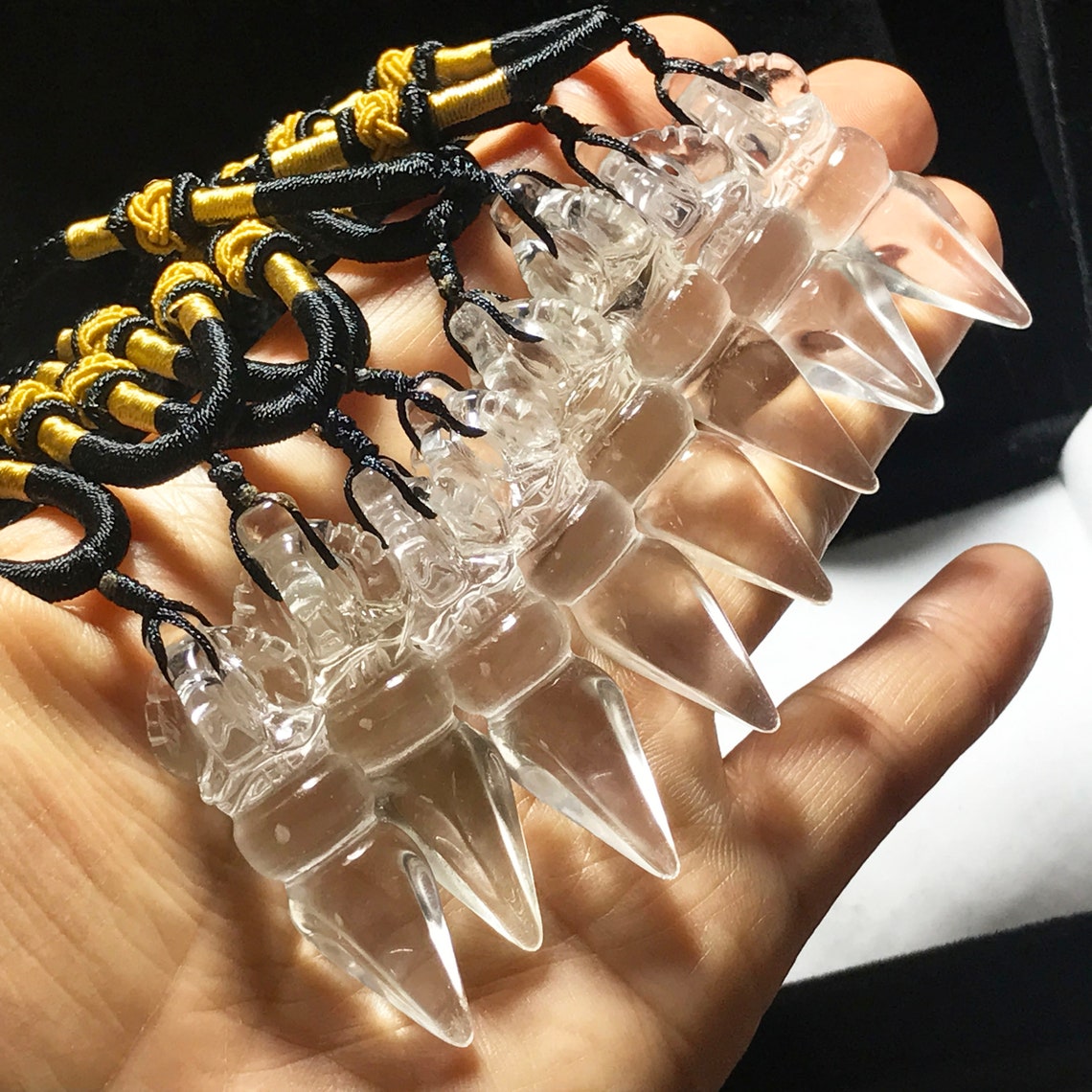 Natural Clear Quartz Dorje Phurba Pendant, Reiki Healing Amulet - Etsy