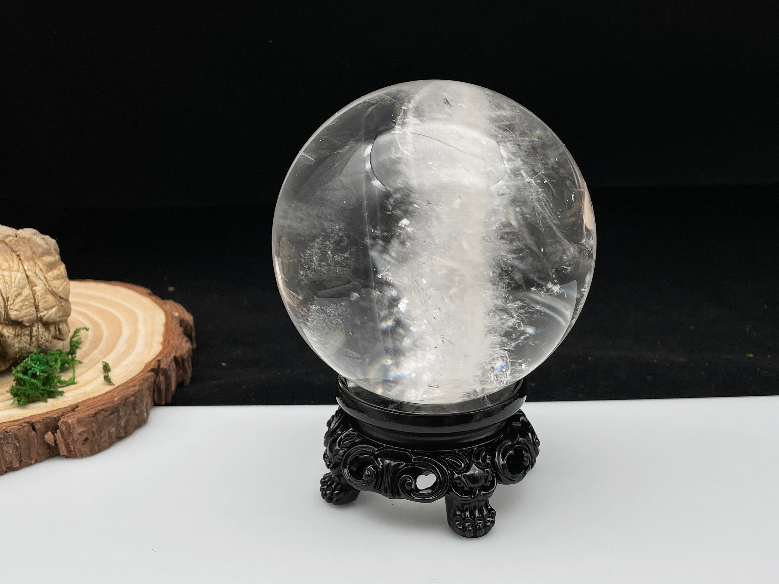 Clear Quartz Crystal Shpere, Gemstone Sphere,housewarming Gift, Crystal ...