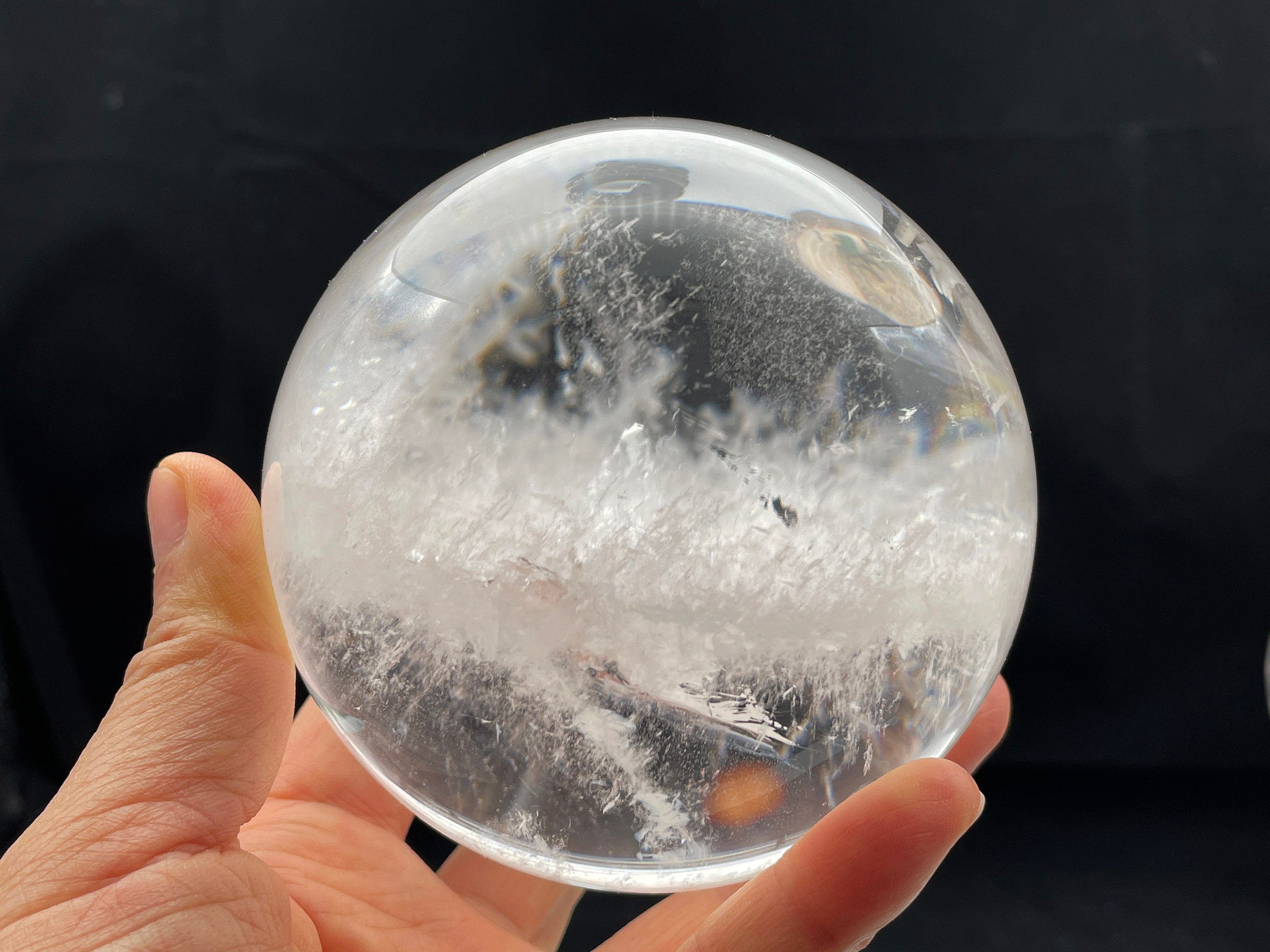 Clear Quartz Crystal Shpere, Gemstone Sphere,housewarming Gift, Crystal ...