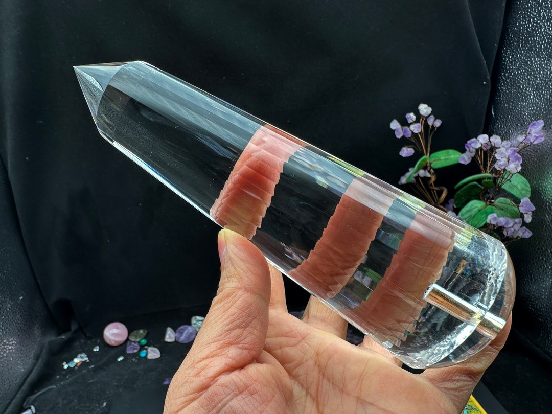 36 Sided, Vogel Style Wand Point, 18K Gold, Quartz Crystal, Reiki ...