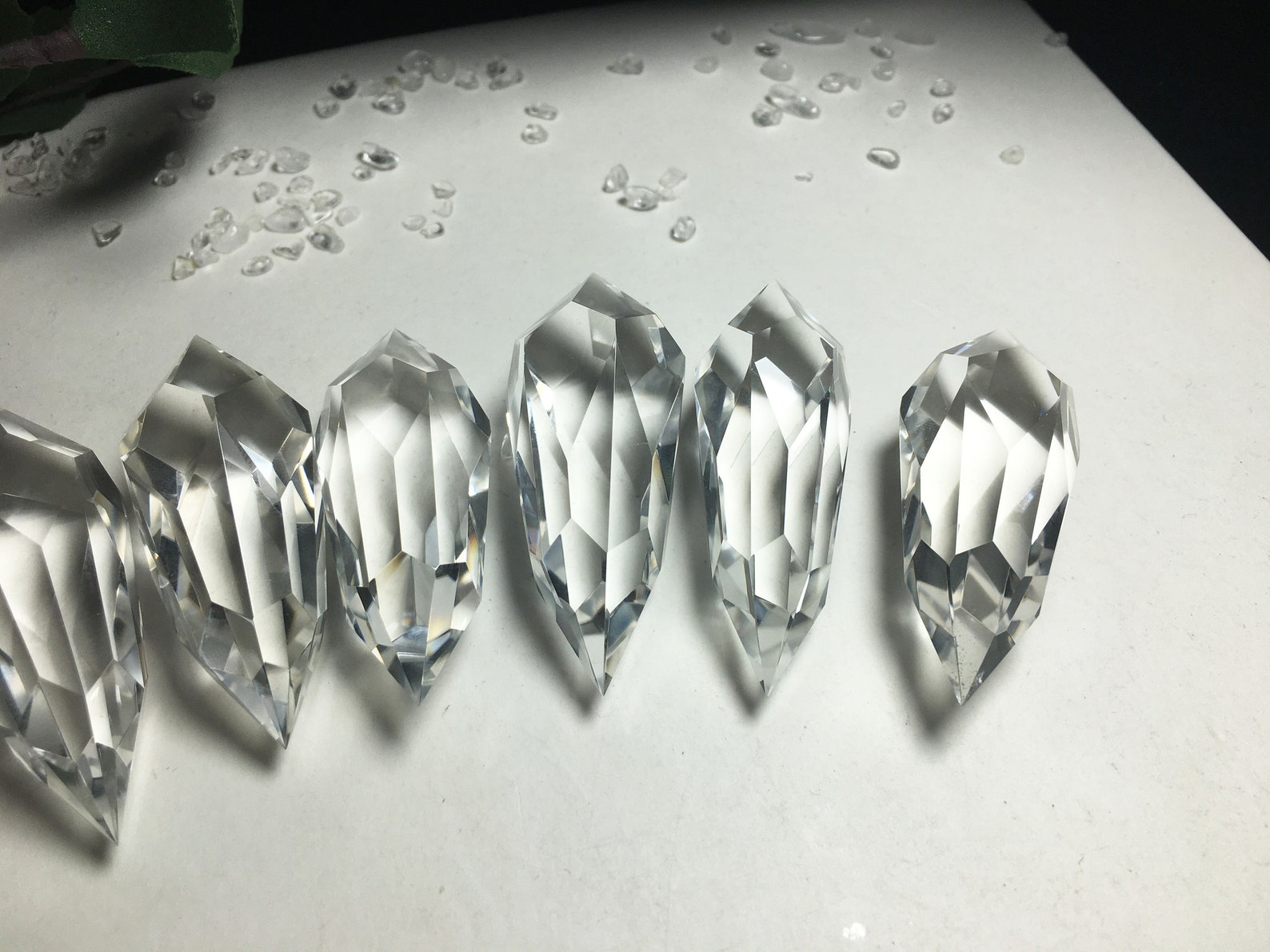 1pcs 18 Sided Vogel Style Clear Natural Quartz Crystal Wand DT Point ...