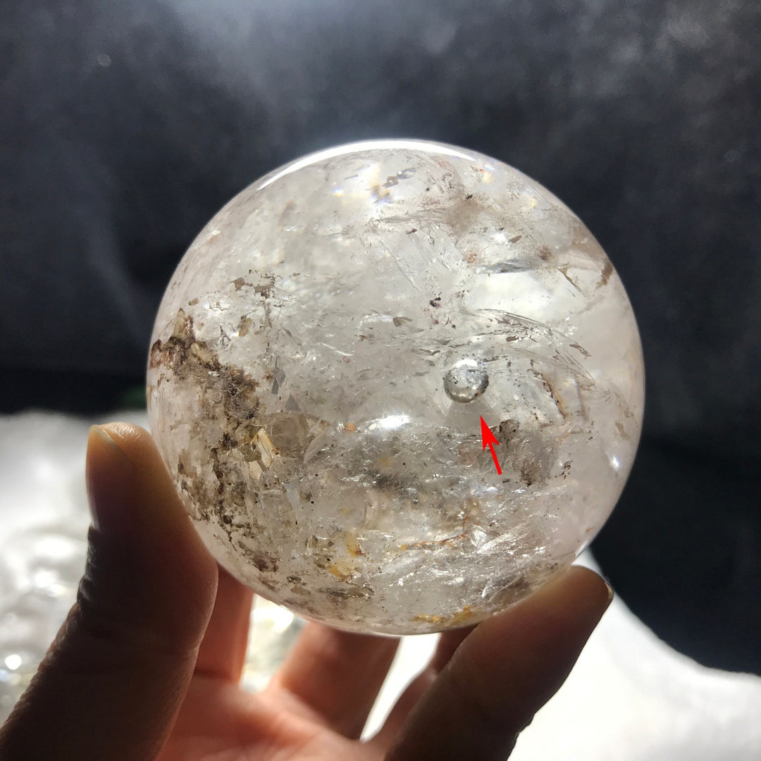 68.5mm Natural Quartz Crystal moving Bubble enhydro Quartz - Etsy