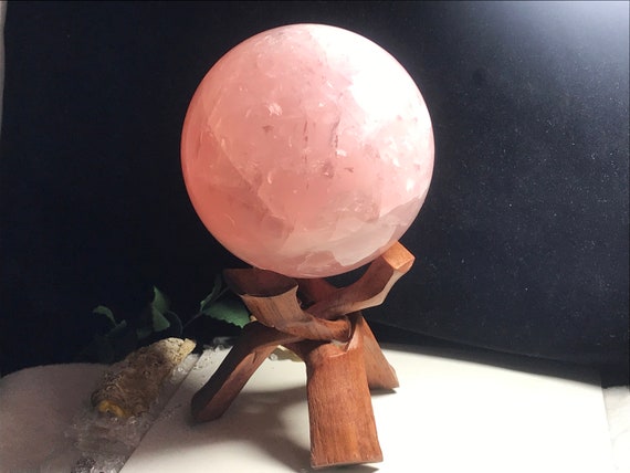Natural Rose Quartz Sphere housewarming Gift home Decor | Etsy