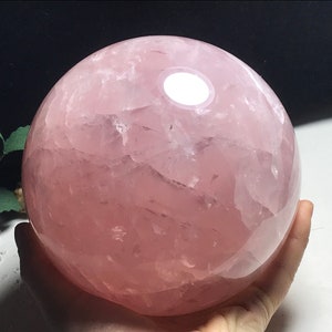 Natural Rose Quartz Sphere ,housewarming Gift ,home Decor ,crystal Ball ...