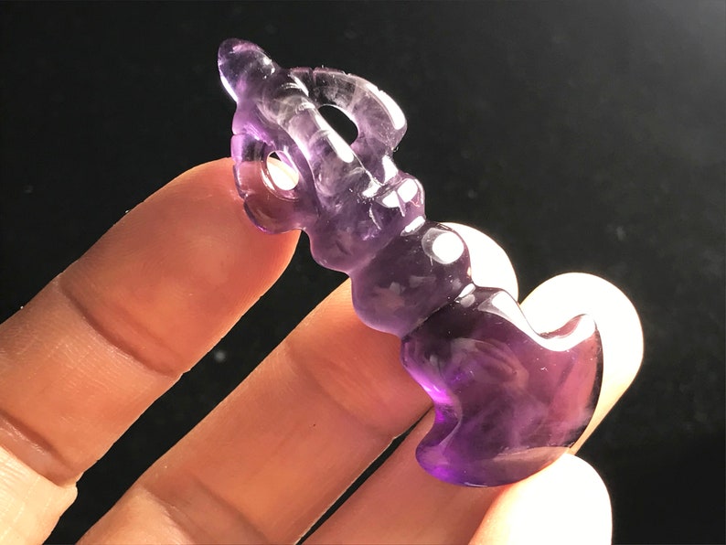 Amethyst Natural Quartz Crystal Amulet dorje Axe Reiki Healing | Etsy