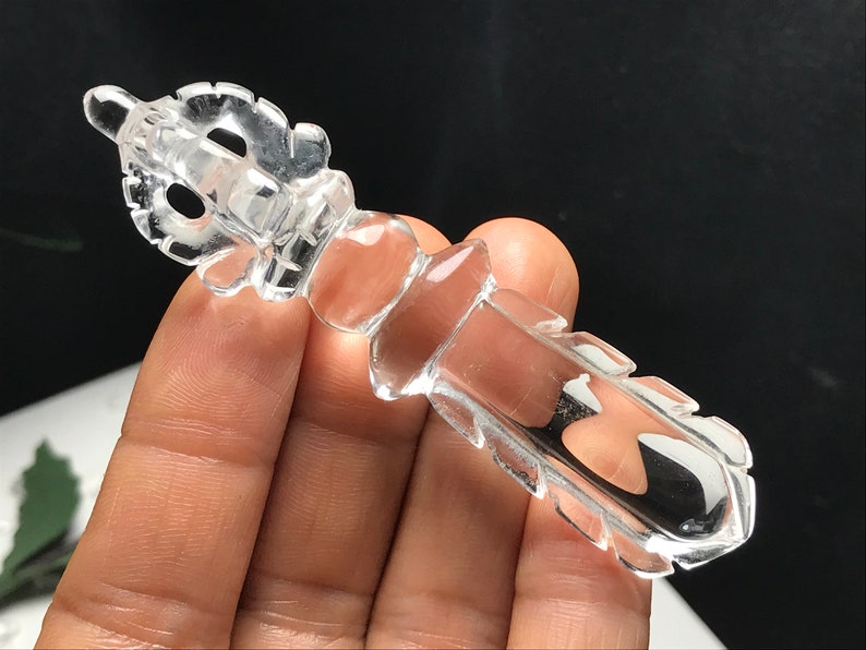Clear Natural Quartz Crystal Amulet Dorje Sword Reiki Healing - Etsy